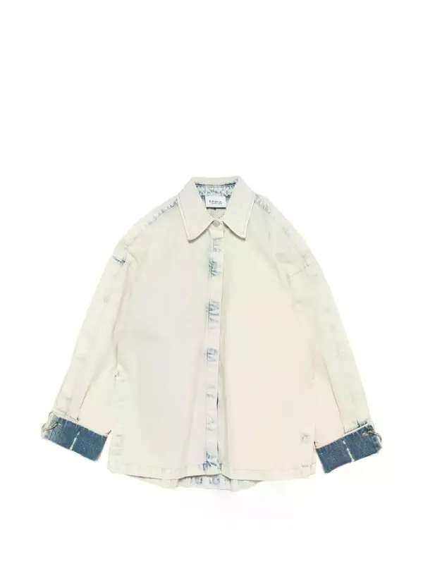 Erika Cavallini Cut-out Detail Denim Jacket - Neutrals