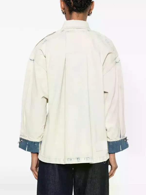 Erika Cavallini Cut-out Detail Denim Jacket
