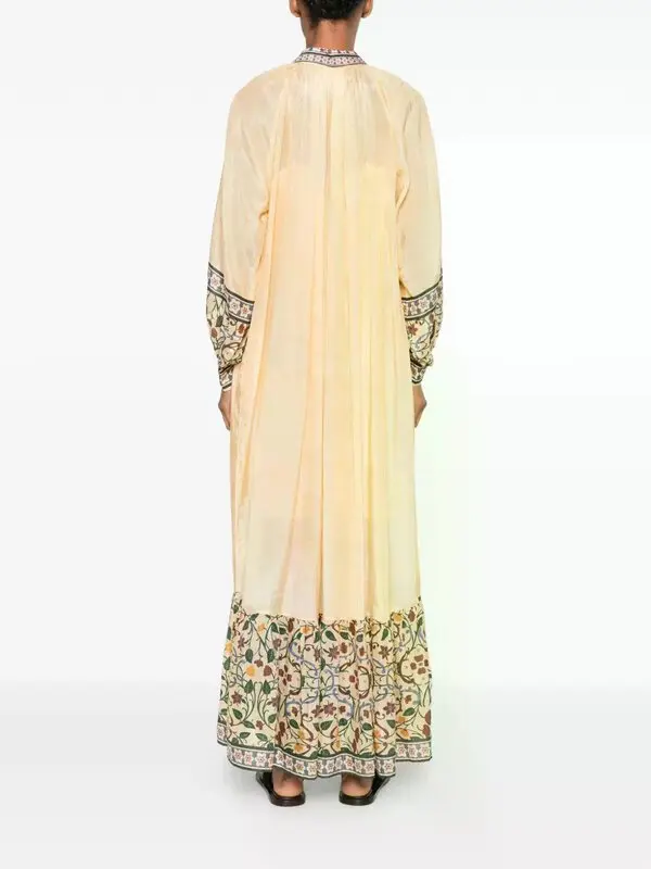 PHILIPPA 1970 Floral Print Ruffled Maxi Dress