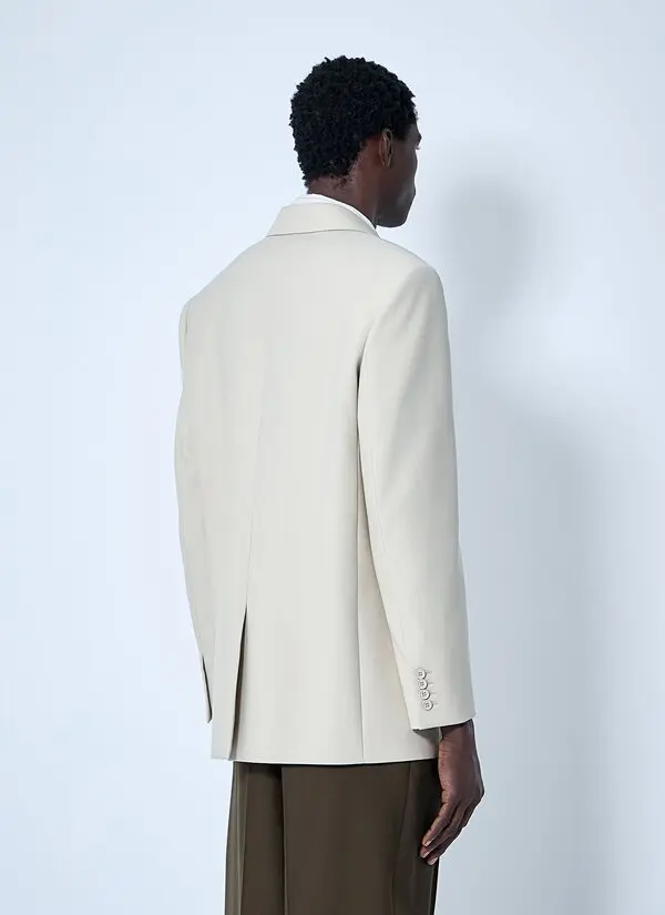 Saint Laurent Yves Single-breasted Blazer - Cream