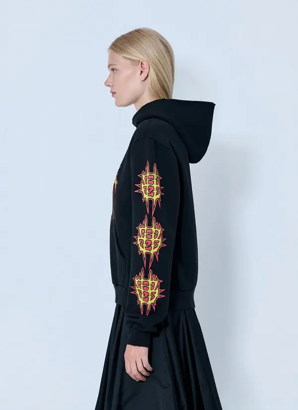 Balenciaga Medium Fit Hoodie With Graphic Motifs