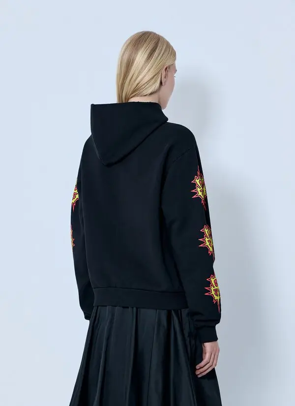 Balenciaga Medium Fit Hoodie With Graphic Motifs