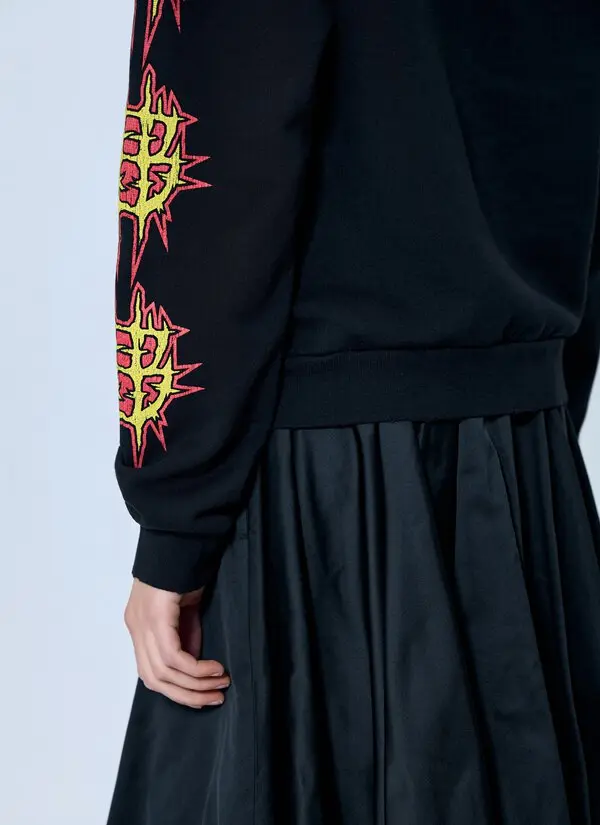 Balenciaga Medium Fit Hoodie With Graphic Motifs