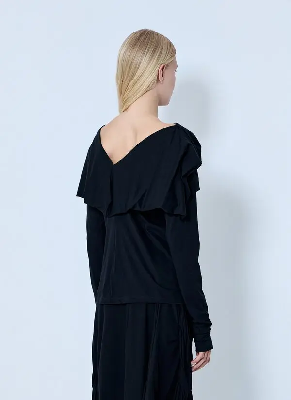 Yohji Yamamoto Supima Single Jersey Big Collar Top