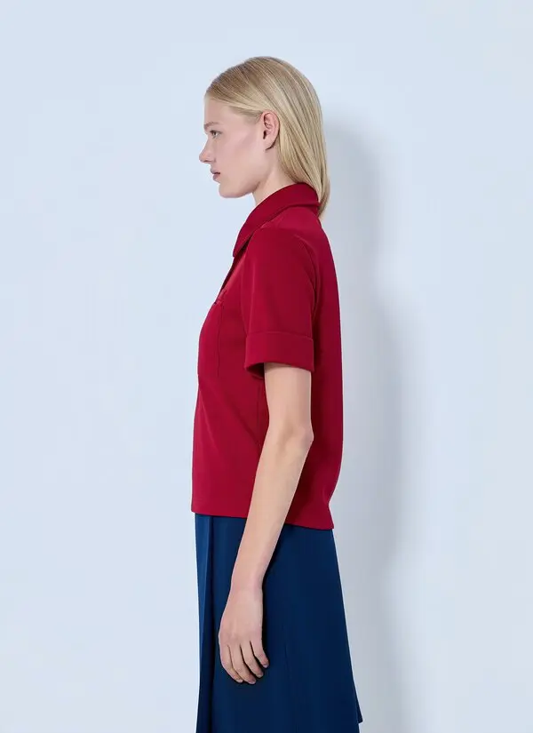 Miu Miu Jersey Polo Shirt - Red