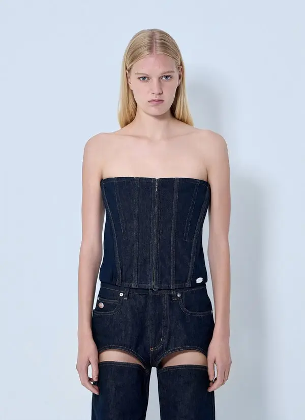 JEAN PAUL GAULTIER Denim Corset - Blue