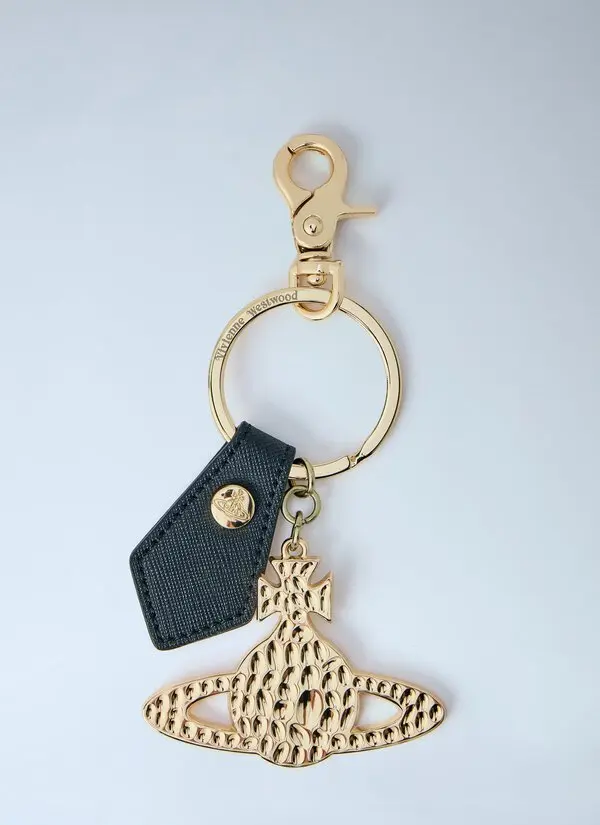 VIVIENNE WESTWOOD Hammered Orb Keyring - Gold