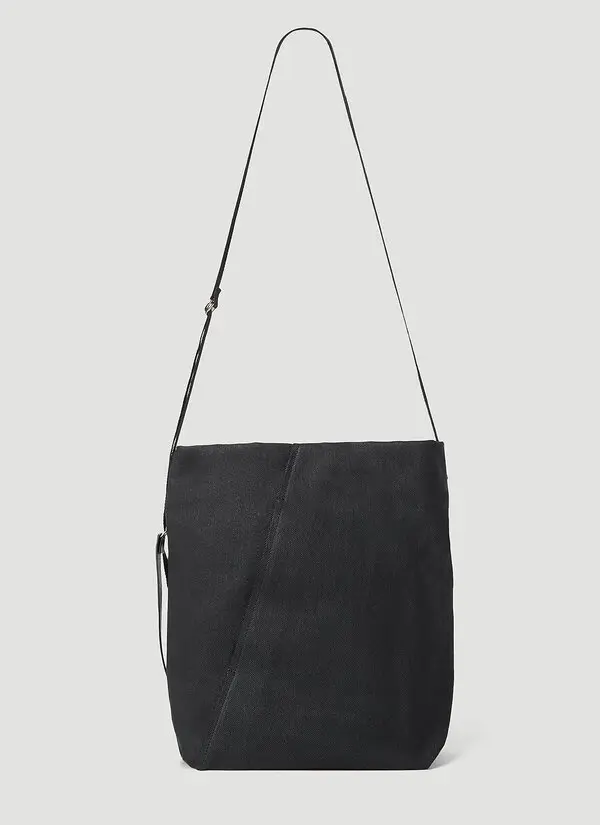 ANN DEMEULEMEESTER Myra Cotton Canvas Shoulder Bag - Black