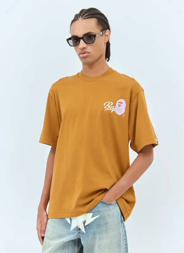 A BATHING APE Rectangular Sunglasses With Logo Temples
