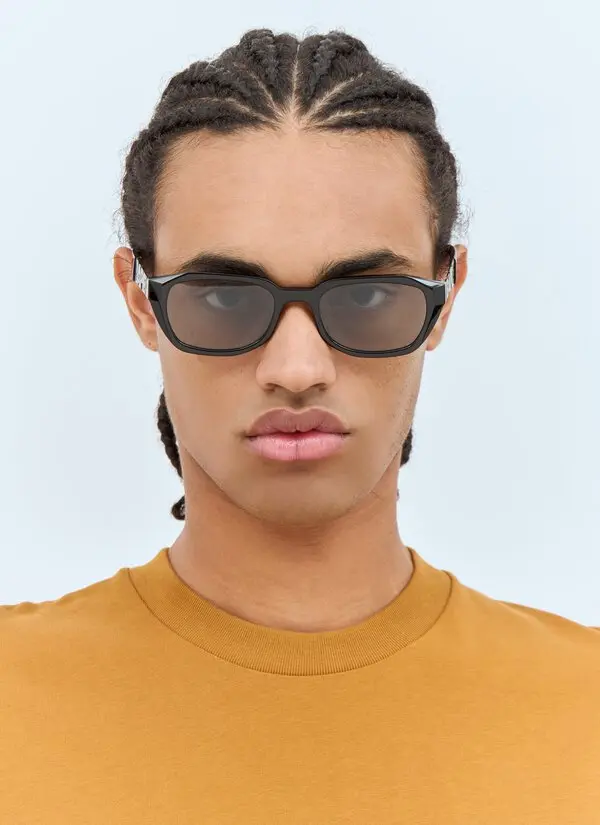 A BATHING APE Rectangular Sunglasses With Logo Temples