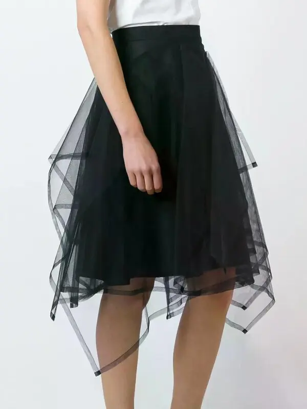 Noir Kei Ninomiya Asymmetric Tulle Skirt