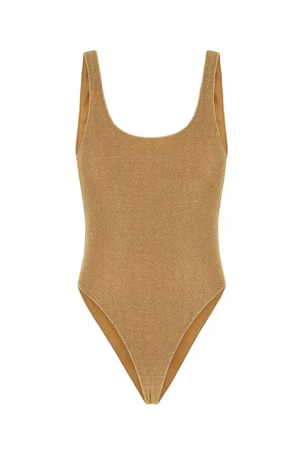 Oseree Lumiere Nylon Blend One Piece Swimsuit - Gold