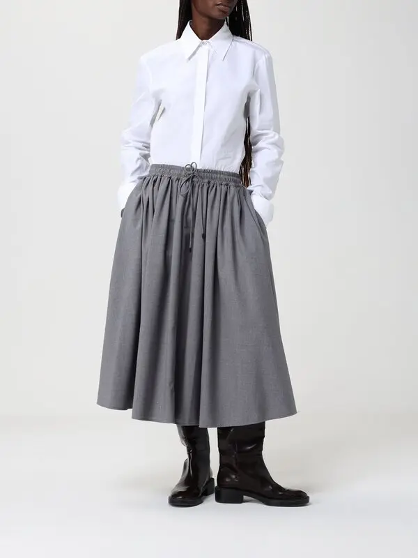 Max Mara Grey Virgin Wool Skirt