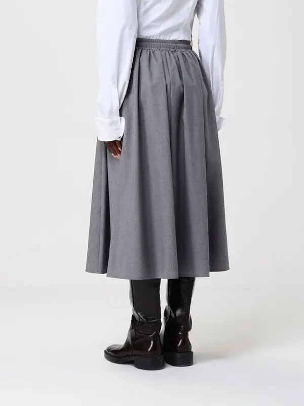 Max Mara Grey Virgin Wool Skirt