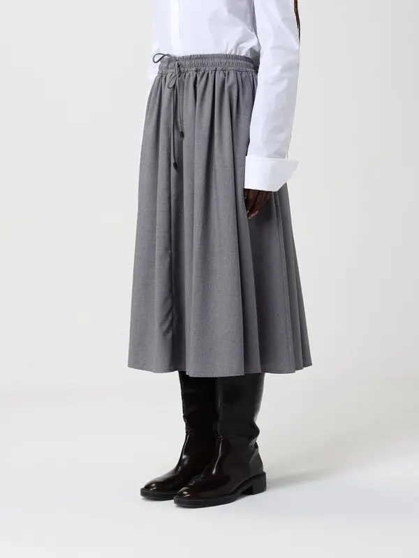 Max Mara Grey Virgin Wool Skirt