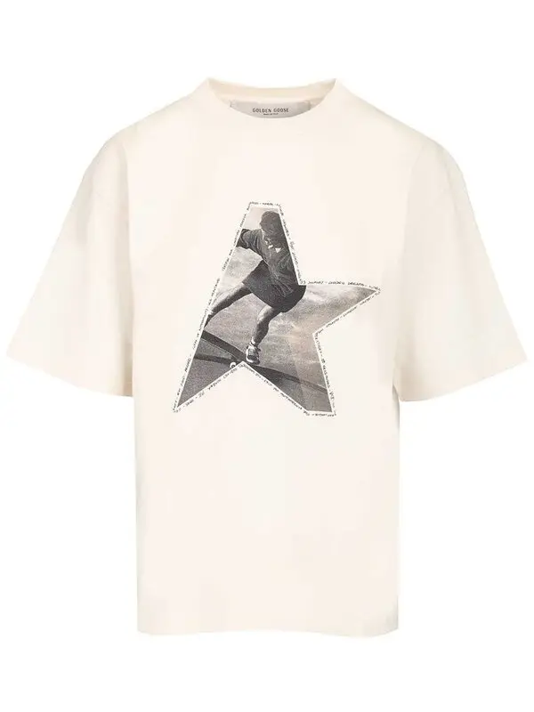 GOLDEN GOOSE Crewneck T-shirt With Graphic Print