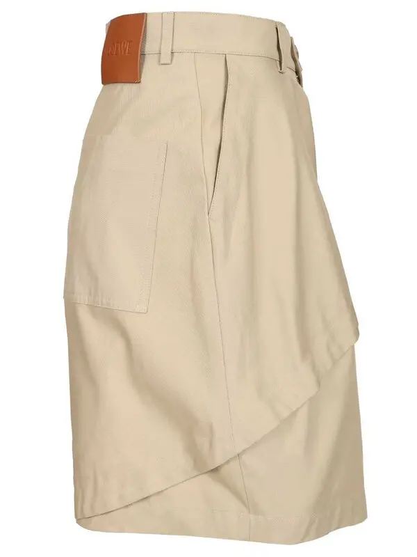 Loewe Cotton Relaxed Fit Cropped Shorts