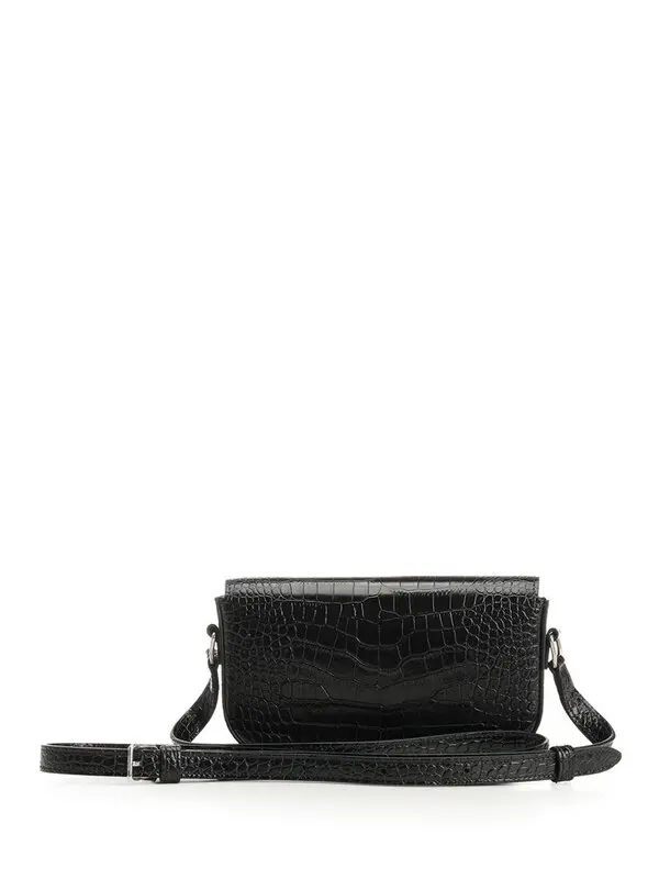 Celine Crocodile-effect Leather Shoulder Bag