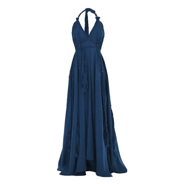 ZHENABIA Kismet Boho Maxi Dress - Blue
