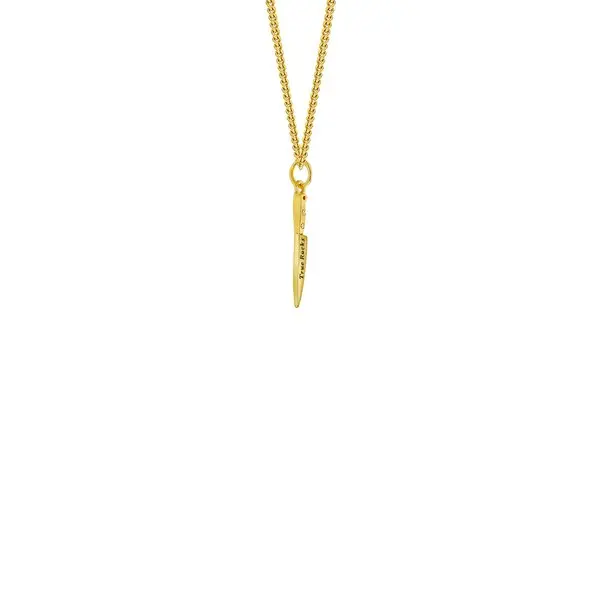 TRUE ROCKS 18kt Plated Mini Knife Pendant Necklace - Gold