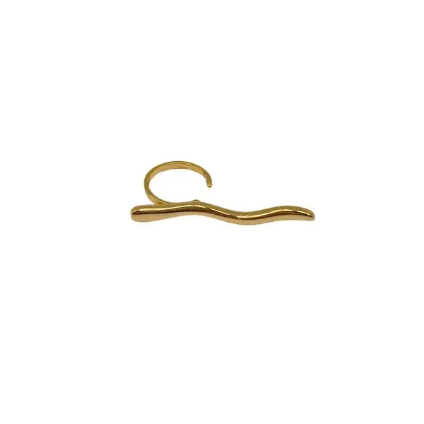LES REINES 24k Plated Brass Adjustable Ring - Gold