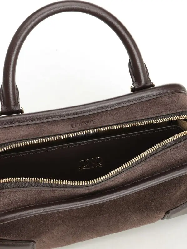 Loewe Amazona 180 Calfskin And Suede Bag - Brown