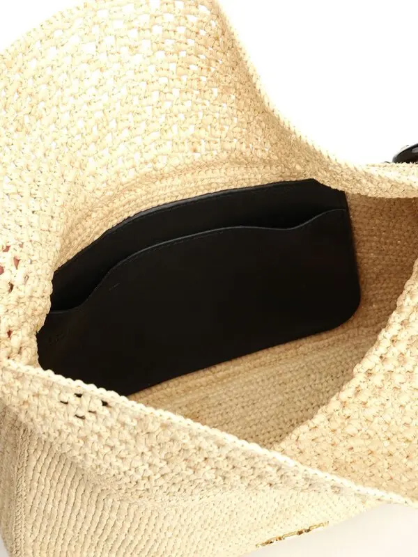 Loewe Medium Ola Raffia Bag - Cream