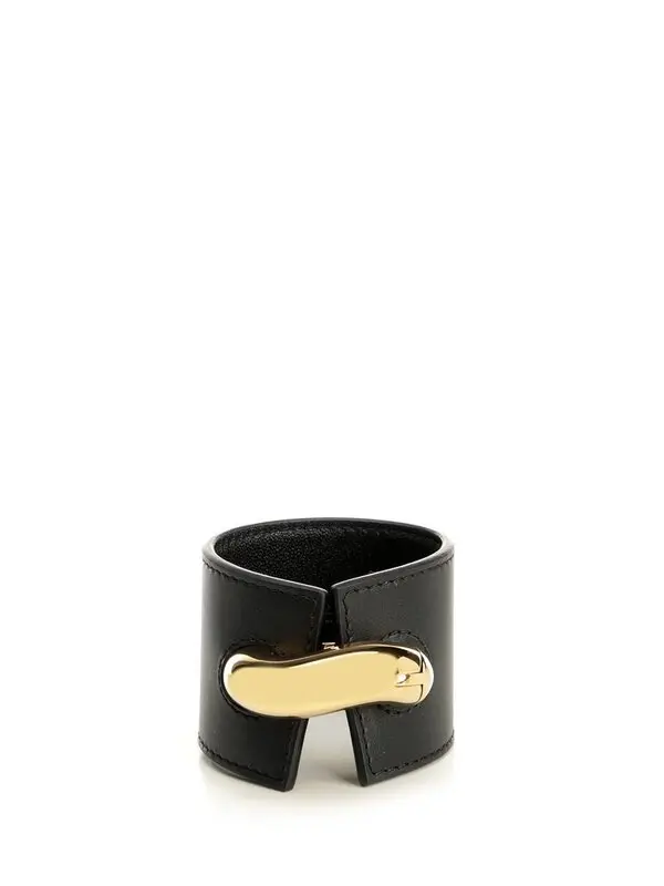 Alaïa Torsion Leather Cuff - Gold