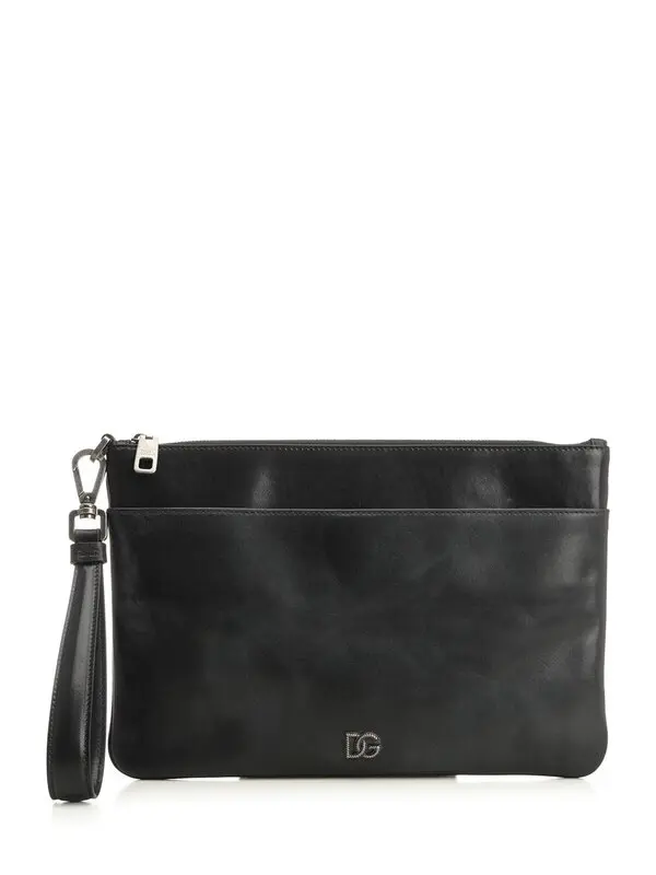 Dolce & Gabbana Calfskin Toiletry Bag - Black