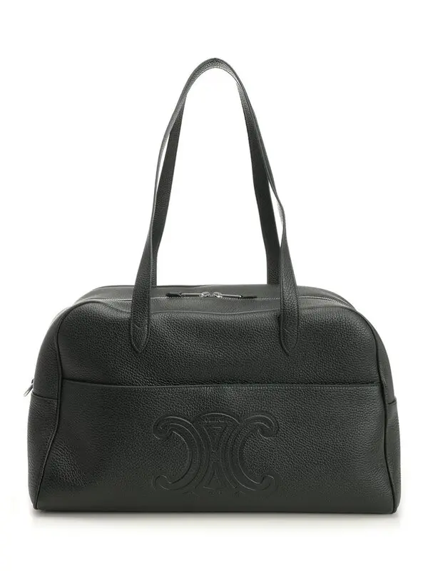 Celine Grained Calfskin Travel Bag - Green