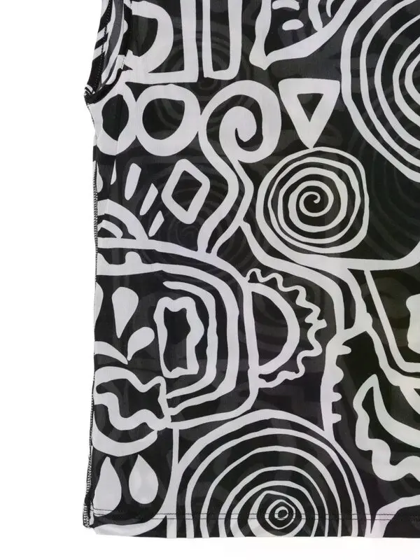 Liviana Conti Sleeveless Abstract Print T-shirt