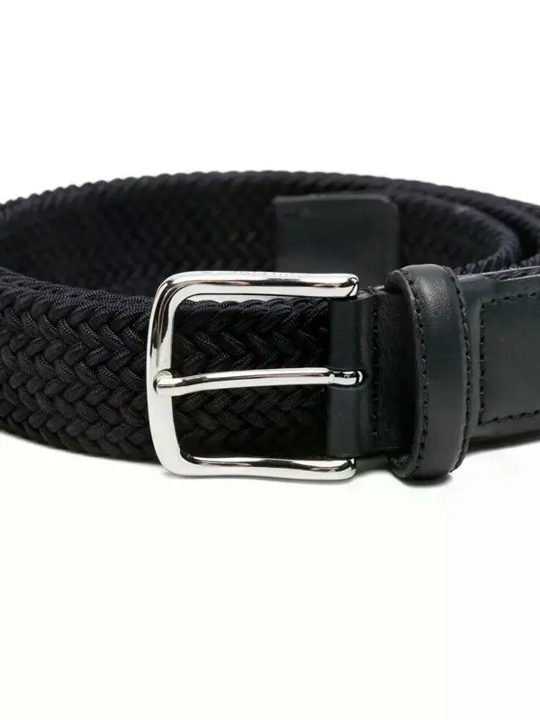 Jacob Cohen Braided Leather Trim Belt