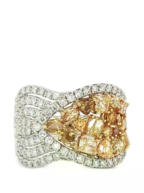 HYT JEWELRY Multi-cut Diamond Cocktail Ring - Silver
