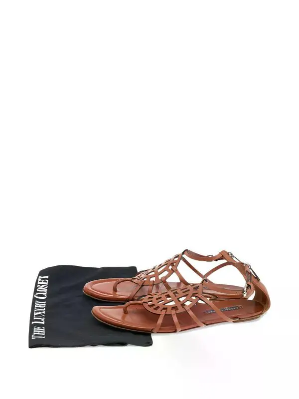 Ralph Lauren Leather Cutout Sandals