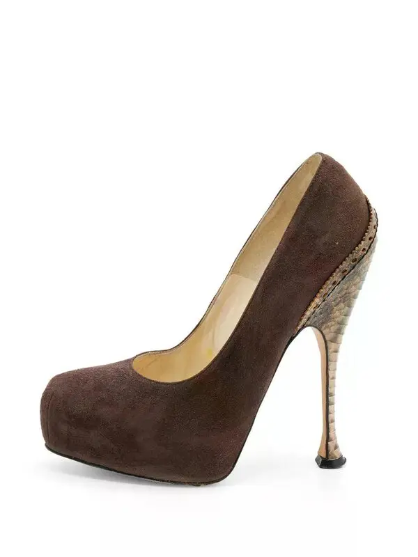 Brian Atwood Suede Platform Pumps