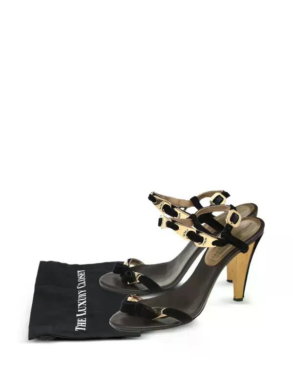 Marc Jacobs Bow Embellished Ankle Strap Sandals