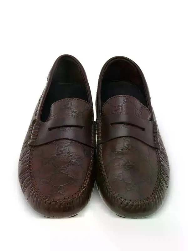 Gucci Guccissima Leather Penny Loafers