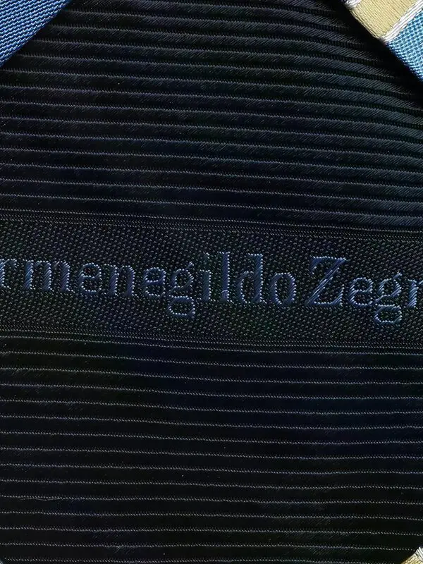 Ermenegildo Zegna Striped Silk Tie - Neutrals