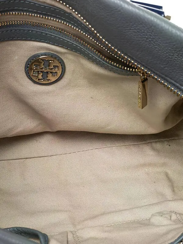 Tory Burch Patent Leather Trim Tote Bag
