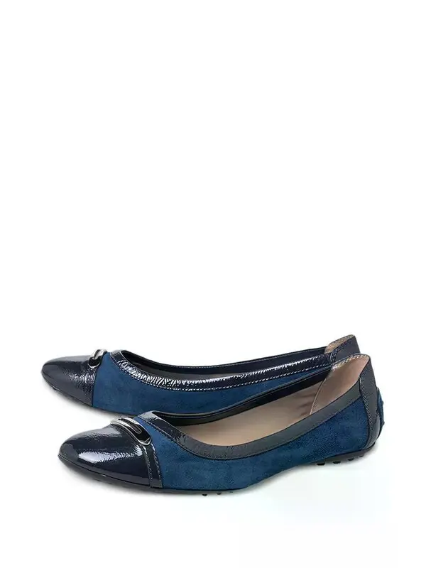 TOD'S Embellished Cap-toe Ballet Flats - Blue