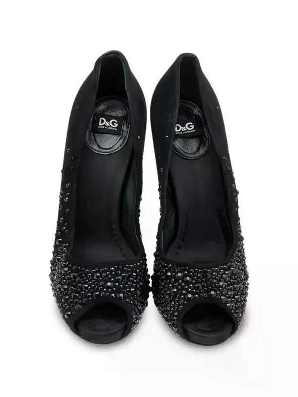 Dolce & Gabbana Embellished Peep-toe Pumps