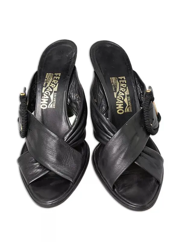 FERRAGAMO Buckle Crossover Sandals