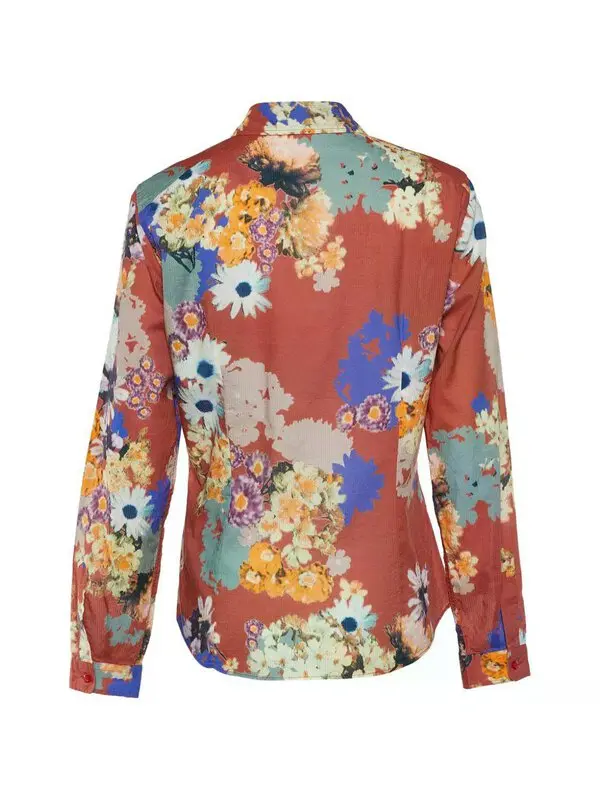 Etro Multicolor Floral Print Cotton Shirt