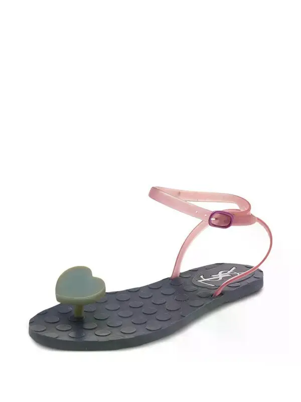 Saint Laurent Biarritz Thong Jelly Sandals - Black
