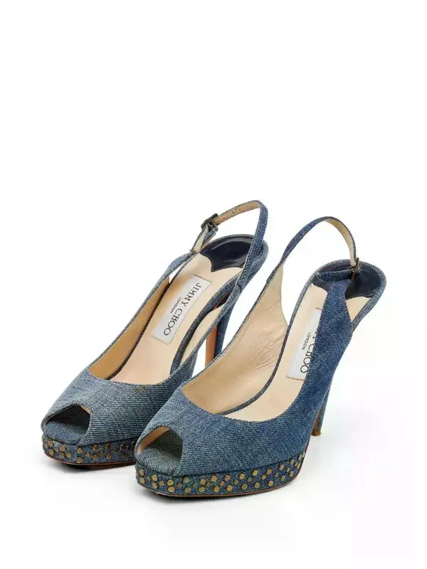 JIMMY CHOO Studded Peep-toe Heeled Sandals