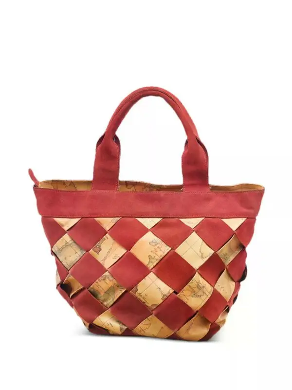 ALVIERO MARTINI 1° CLASSE Geo Print Woven Tote Bag