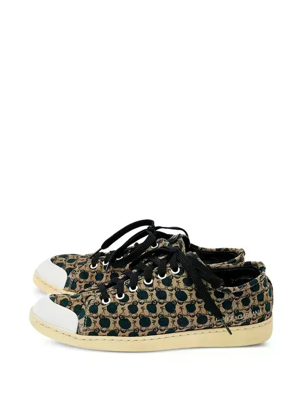Dolce & Gabbana Printed Canvas Sneakers
