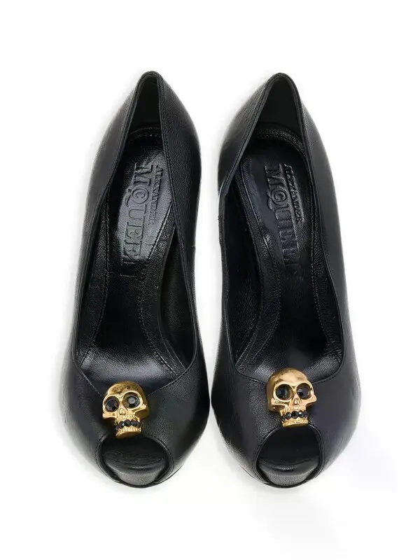 Alexander McQueen Skull Peep-toe Pumps