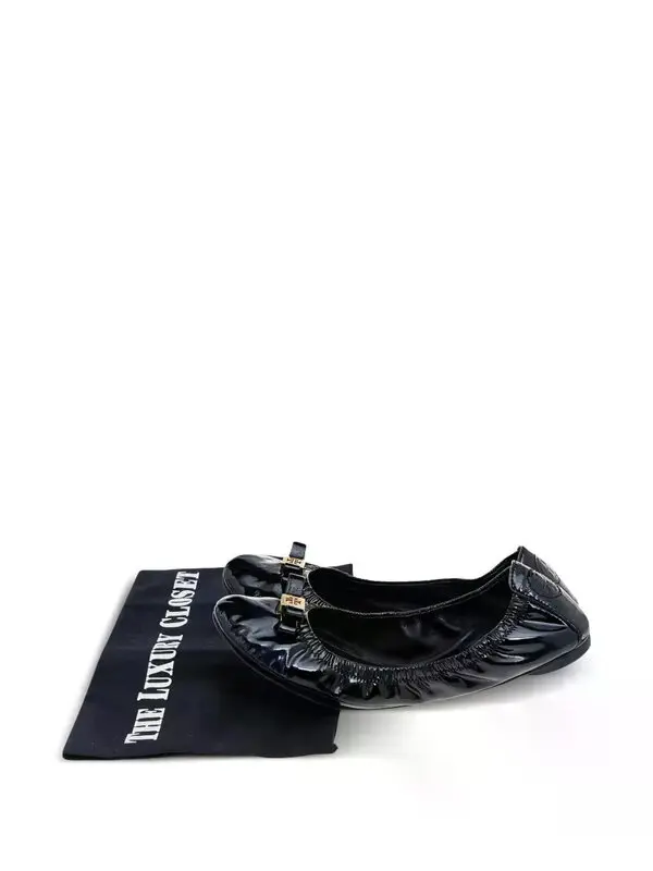 Tory Burch Patent Leather Scrunch Ballet Flats