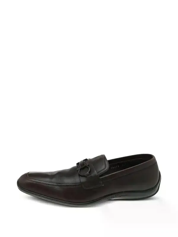FERRAGAMO Gancini Bit Loafers - Brown